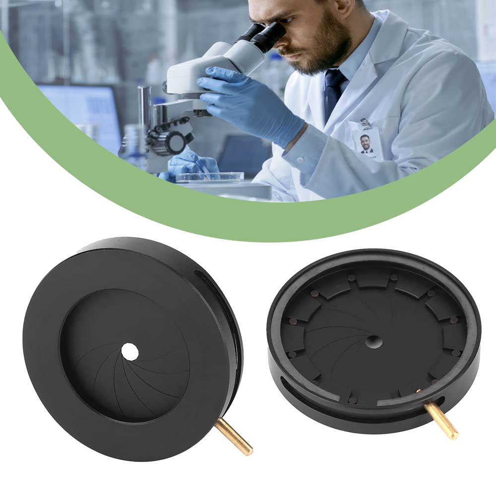 Watris Veiyi Microscope Iris Adapter, Adjustable Iris Aperture Diaphragm, Lens Optical Diaphragm, Microscope Aperture, Microscope Accessories for Laboratory(SK23)
