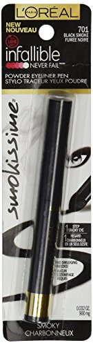 L'Oréal Paris Infallible Smokissime Powder Eyeliner Pen, Black Smoke, 0.032 oz. (Packaging May Vary)