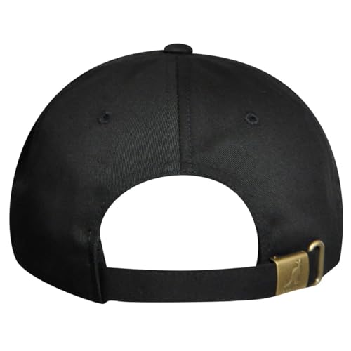 Kangol Cotton Adjustable Baseball Hat for Women and Men, One Size Fits Most, Black