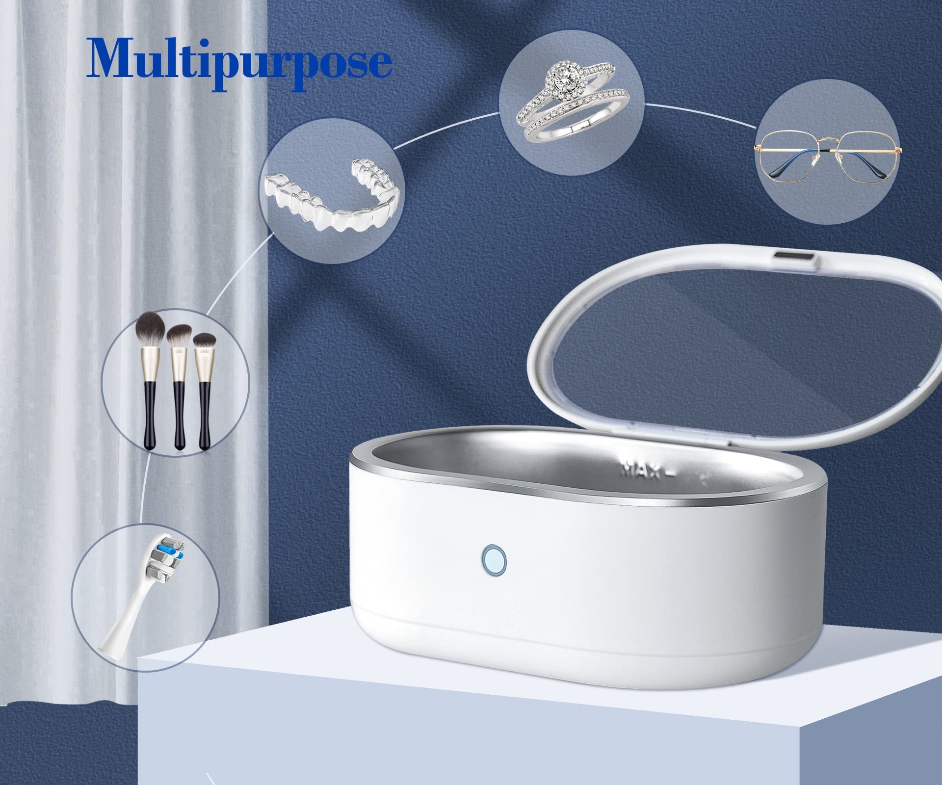 Travel Size Ultrasonic Jewelry Cleaner Machine