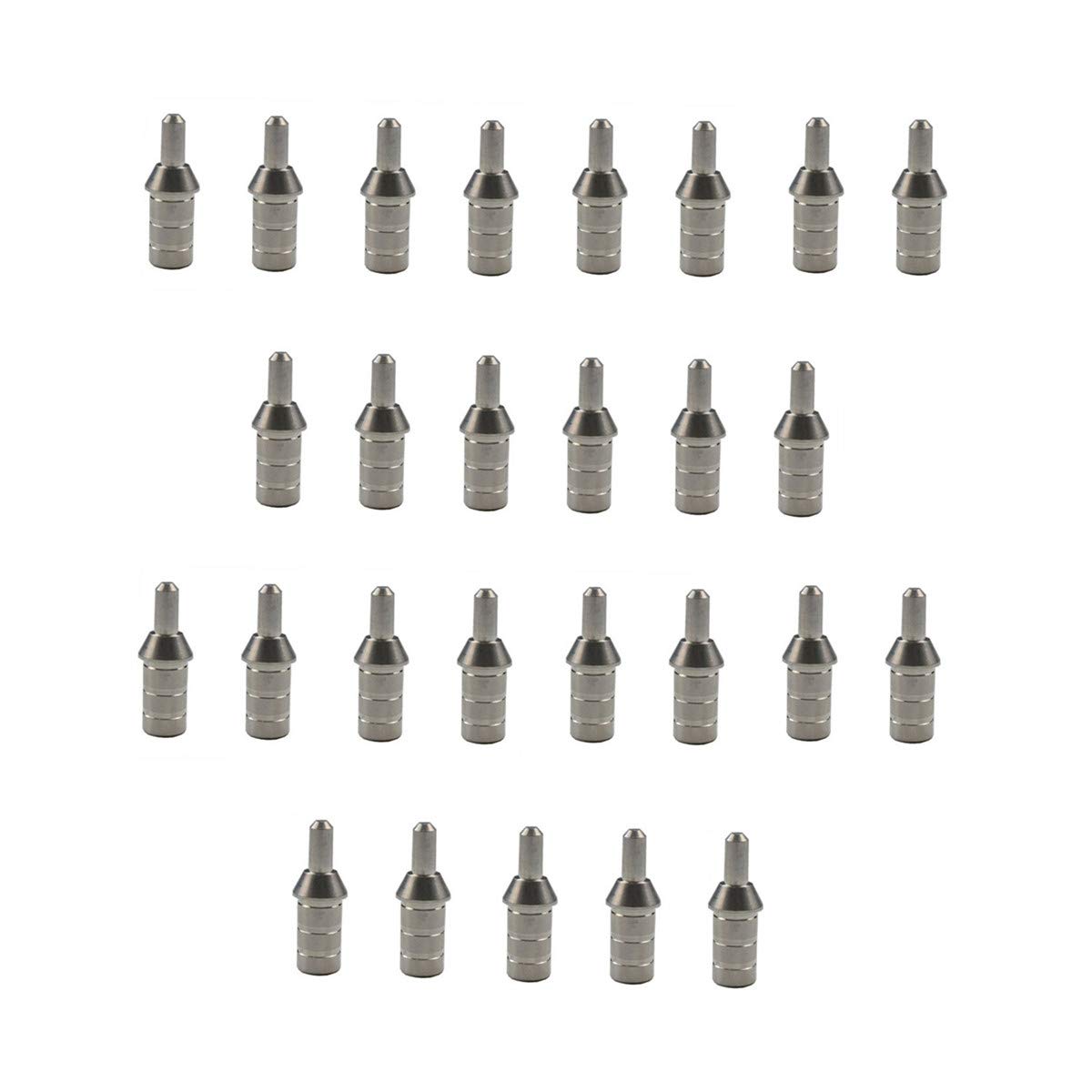 Letszhu Archery Pin Nocks Adapter Bushing for ID 6.20mm/.244β Inches Arrow Shafts (25 Pack Adapters)
