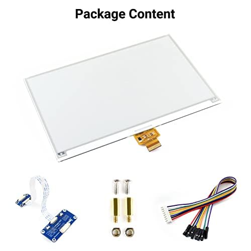 Waveshare 7.5inch E-Paper HAT Display Module Compatible with Raspberry Pi 5/4B/3B/Zero/Zero W/Zero 2W/Pico/Pico W/Pico WH/Jetson Nano, 800×480 Resolution Black and White