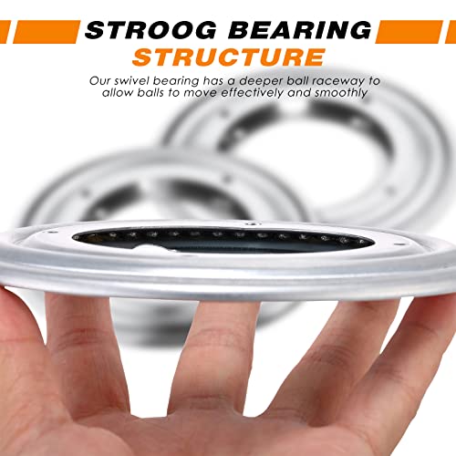 Mumufy 8 Pack 5.5 Inch Round Lazy Susan Hardware Lazy Susan Turntable 360 Degree Rotating Bearing Plate 5/16 Inch Thick Swivel for Table Kitchen Cake Stand Serving Tray Organizer Show Display