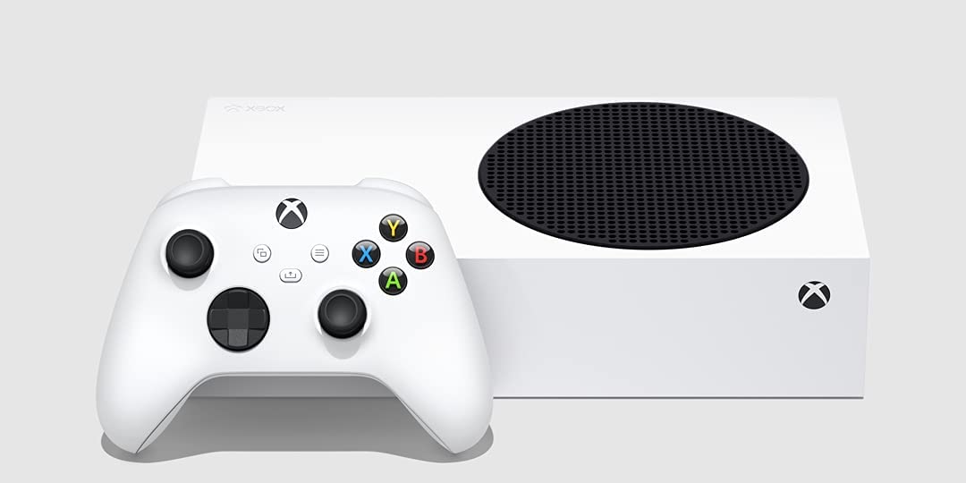 Newest Microsoft Xbox Series S – Fortnite & Rocket League Bundle (Disc-Free Gaming) - White, Bundle with TSBEAU Vertical Charging Stand with Cooling Fan (Renewed)