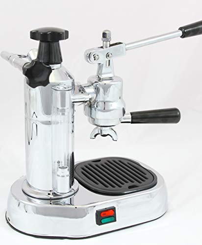 La Pavoni EPC-8 Europiccola 8-Cup Lever Style Espresso Machine, Chrome,Silver