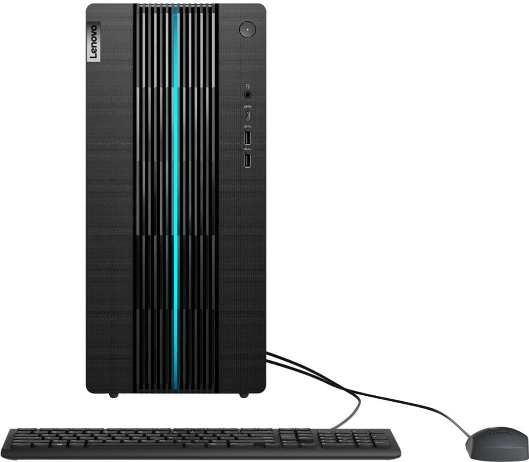 Lenovo IdeaCentre Gaming 5 Tower Computer, Intel i9-12900K, 64GB RAM, 2TB NVMe SSD, NVIDIA GeForce RTX 3060 12GB, DisplayPort, HDMI, AX Wi-Fi, BT, USB C - Windows 11 Pro, Black