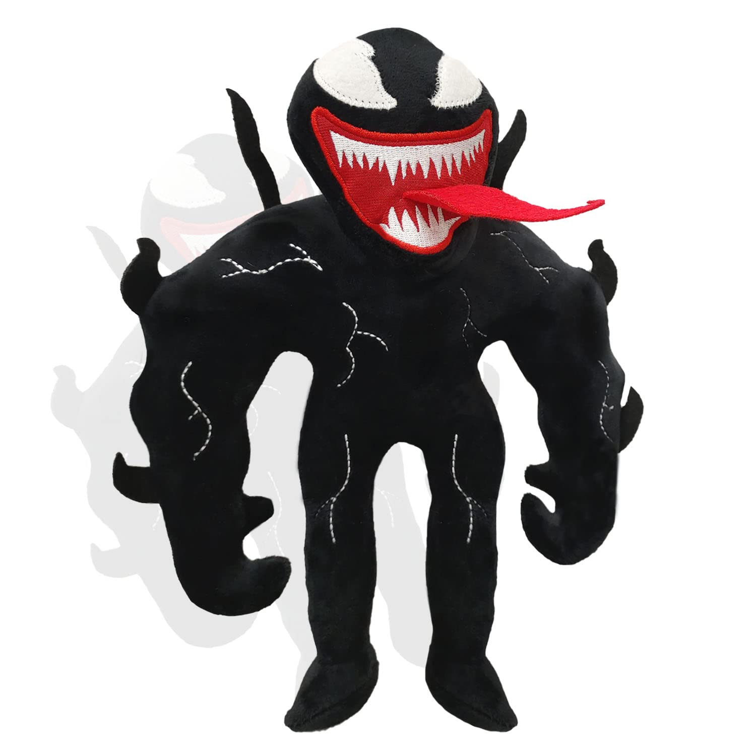 Srikingchimes Black Venom Plush, Black Scary Plush Plush Doll, Creative Plush Toy Decoration for Boys and Girls,Valentine's Day Gift