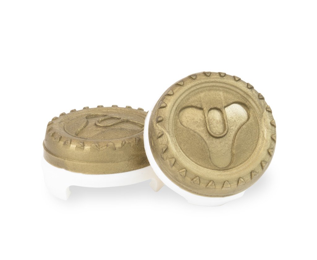 KontrolFreek Destiny 2 CQC Signature Edition for PlayStation 4 (PS4) Controller | Performance Thumbsticks | 2 Mid-Rise | Gold