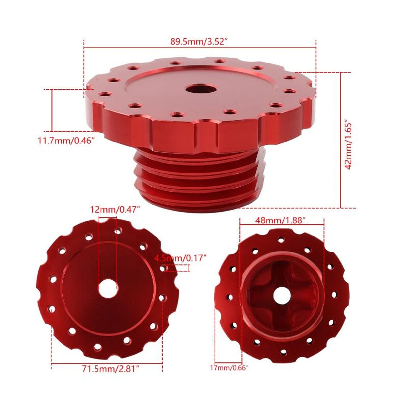 Racing Car Gaming Steering Wheel Adapter, High Accuracy Sim Racing Professional Gaming Steering Wheel Adapter, Machined for Game Accessories (Red)