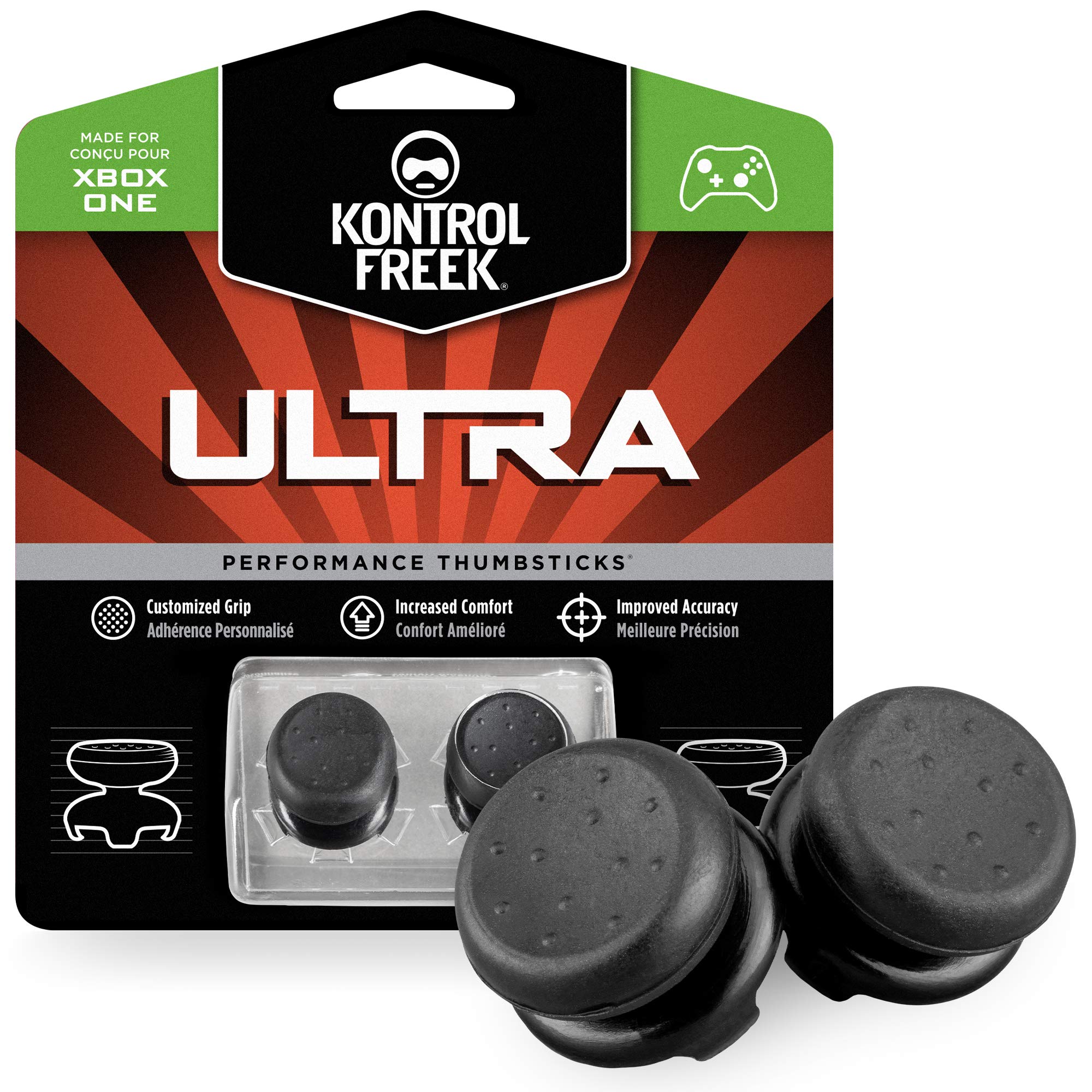 KontrolFreek Ultra for Xbox One and Xbox Series X Controller | Performance Thumbsticks | 2 High-Rise Concave | Black