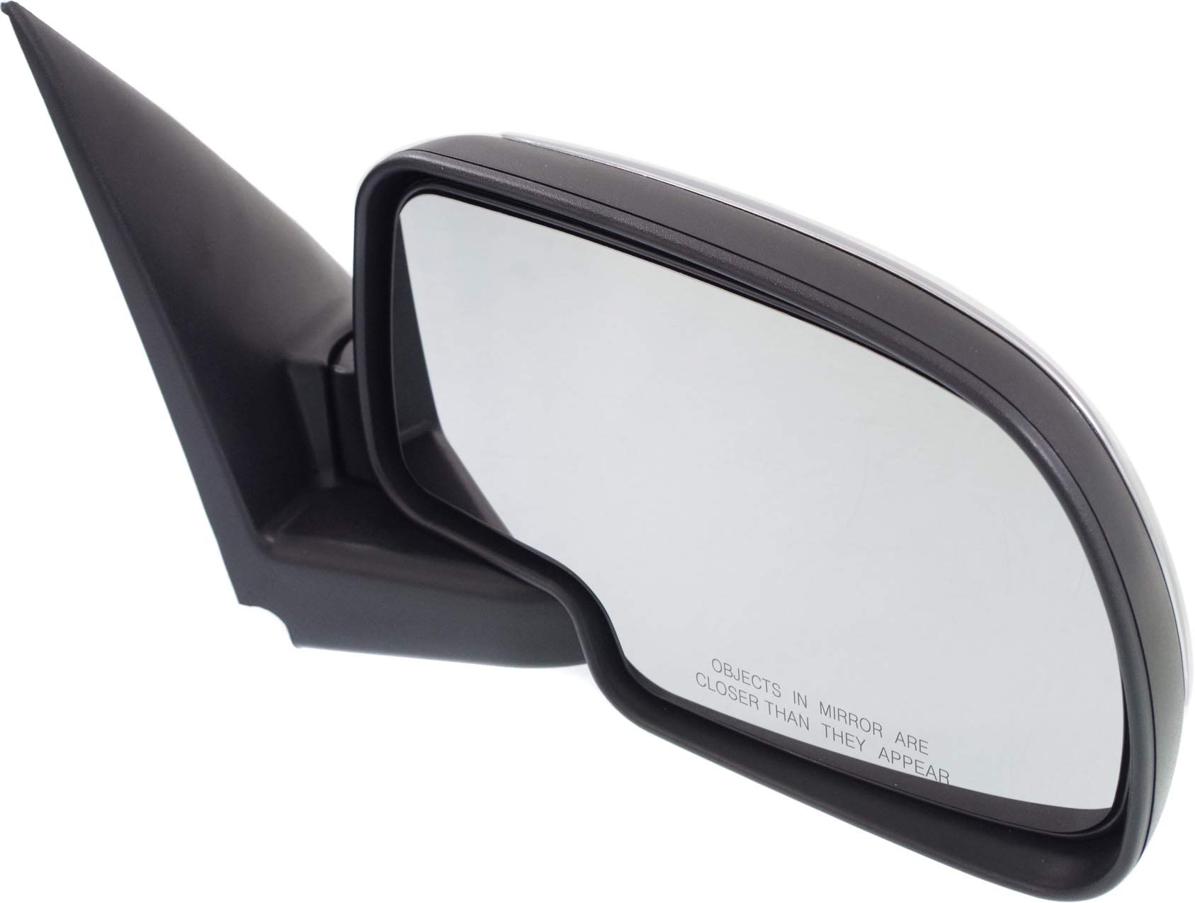 Kool Vue Left & Right Manual Non-Heated Door Mirrors Compatible With Chevrolet Silverado 1500 1999-2006 Without Blind Spot Feature Chrome Pair Extended Cab & Standard Cab