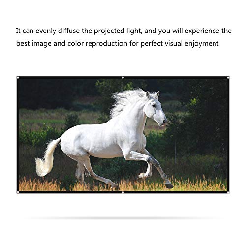 KXDTZ 60-150 inches Projector Screen Widescreen 16:9 Portable Projection Screen Anti-Crease Foldable for Outdoor Projector Home Office (Size : 150 inch)