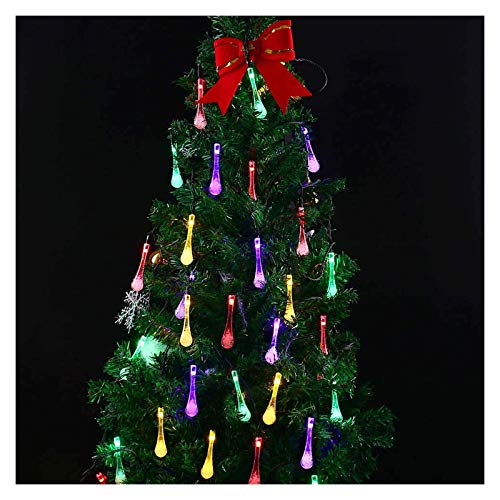 LIUPENGWEI Solar String Lights,20 Lights-400 Lights 5m-52m Outdoor Fairy Light with Shape of Waterdrop/Teardrop/Raindrop Patio Lighting Decor for Home Garden Lights Garden Ghost Light