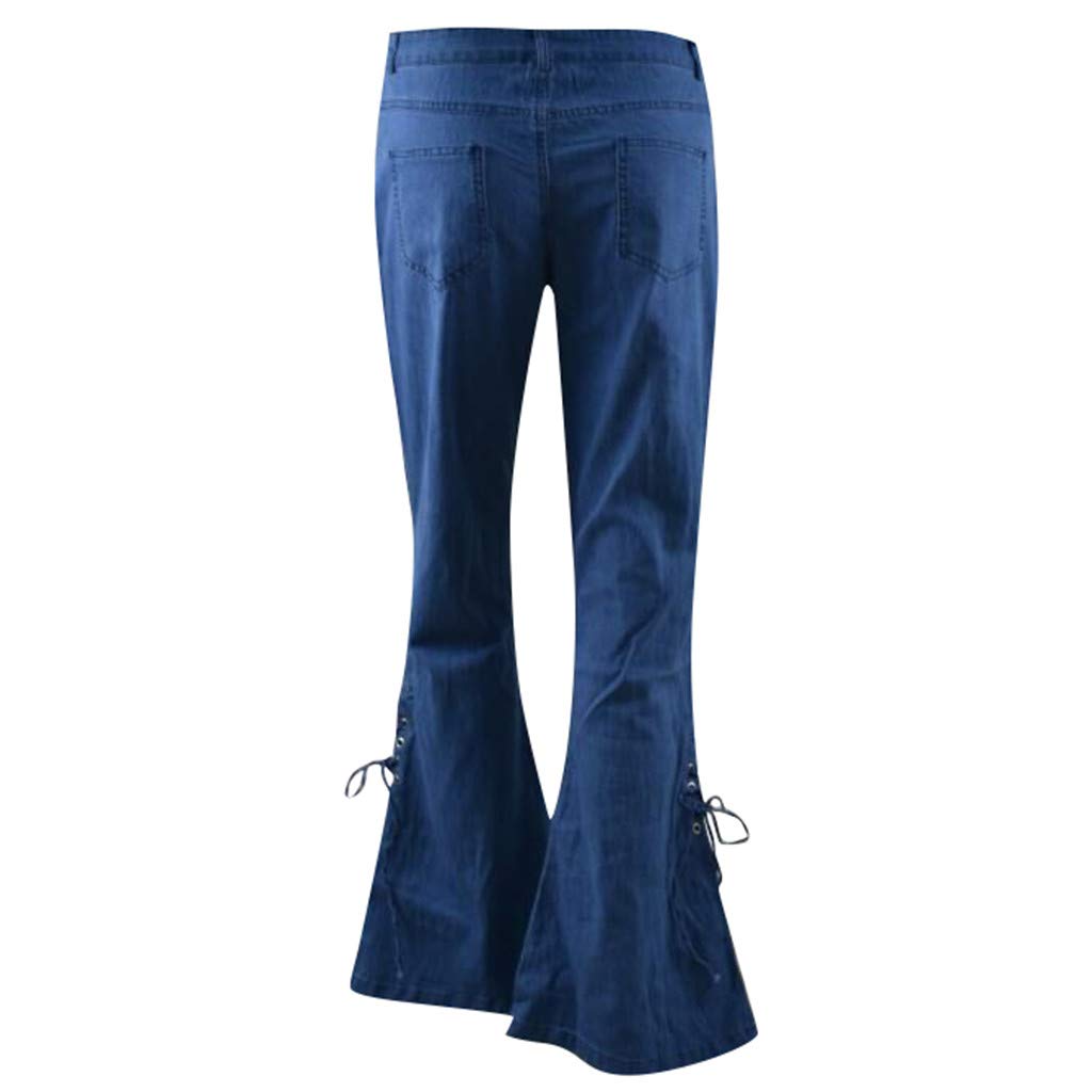 Kardashian Jeans,Women High Waisted Denim Stretch Slim Wide Leg Pants
