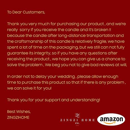 ZINGZIHOME Chinese Dragon and Phoenix Wedding Candles Red Traditional Double Happiness 1 Pair, 9.84 Inch Tall x 2 Inch Diameter, Great for Chinese Weddings Decoration as Well as Special Events