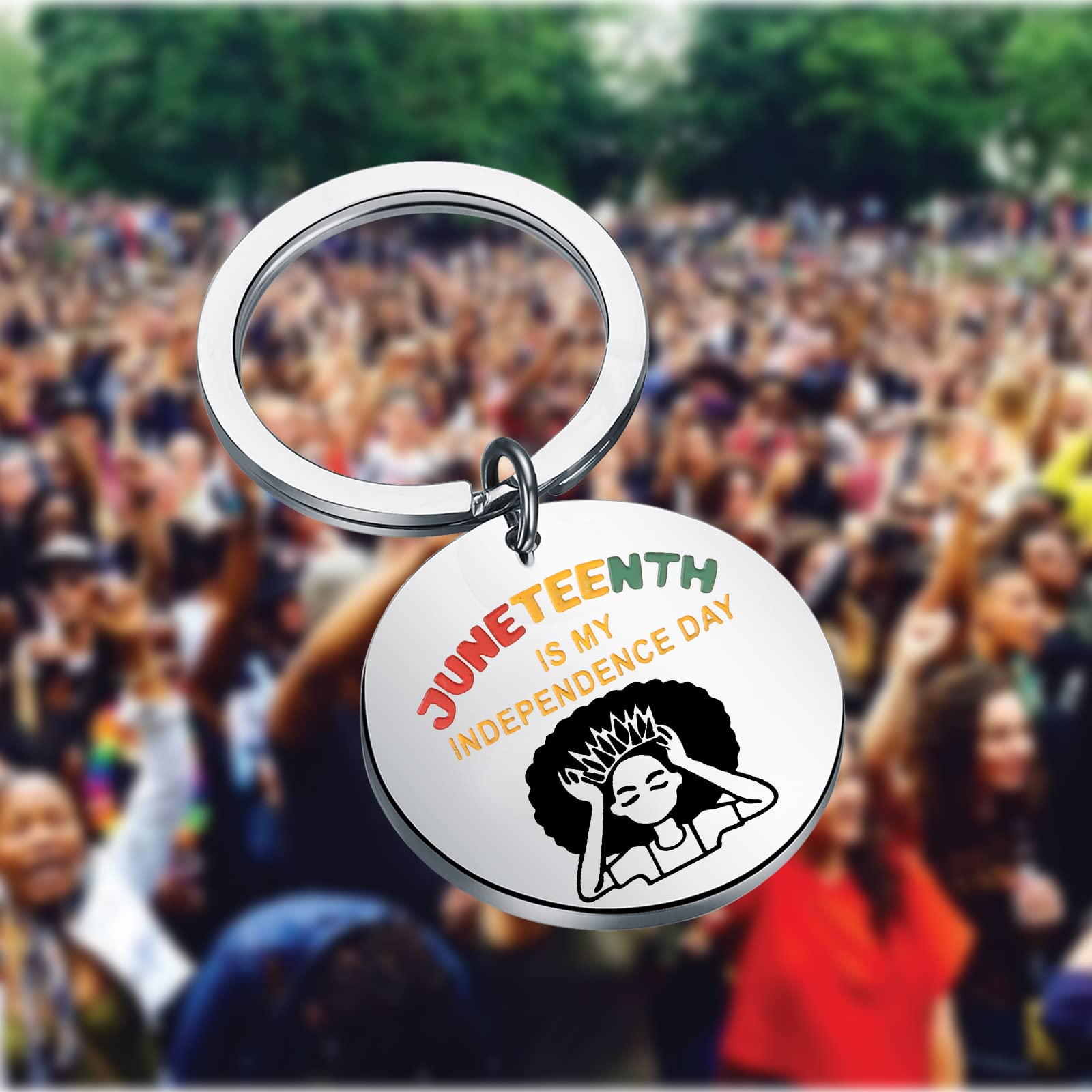 PENQI Black History month gift black history pride jewelry Juneteenth keychain Juneteenth Is My Independence Day keychain (Independence Day keychain)