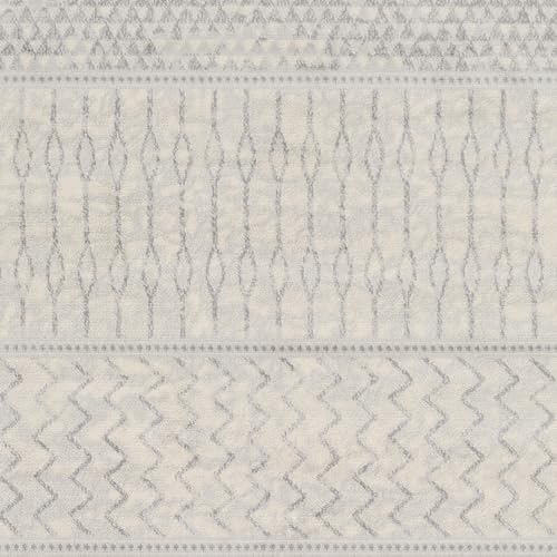 Livabliss Hana Modern Moroccan Area Rug,4'3" x 5'11",Silver Grey