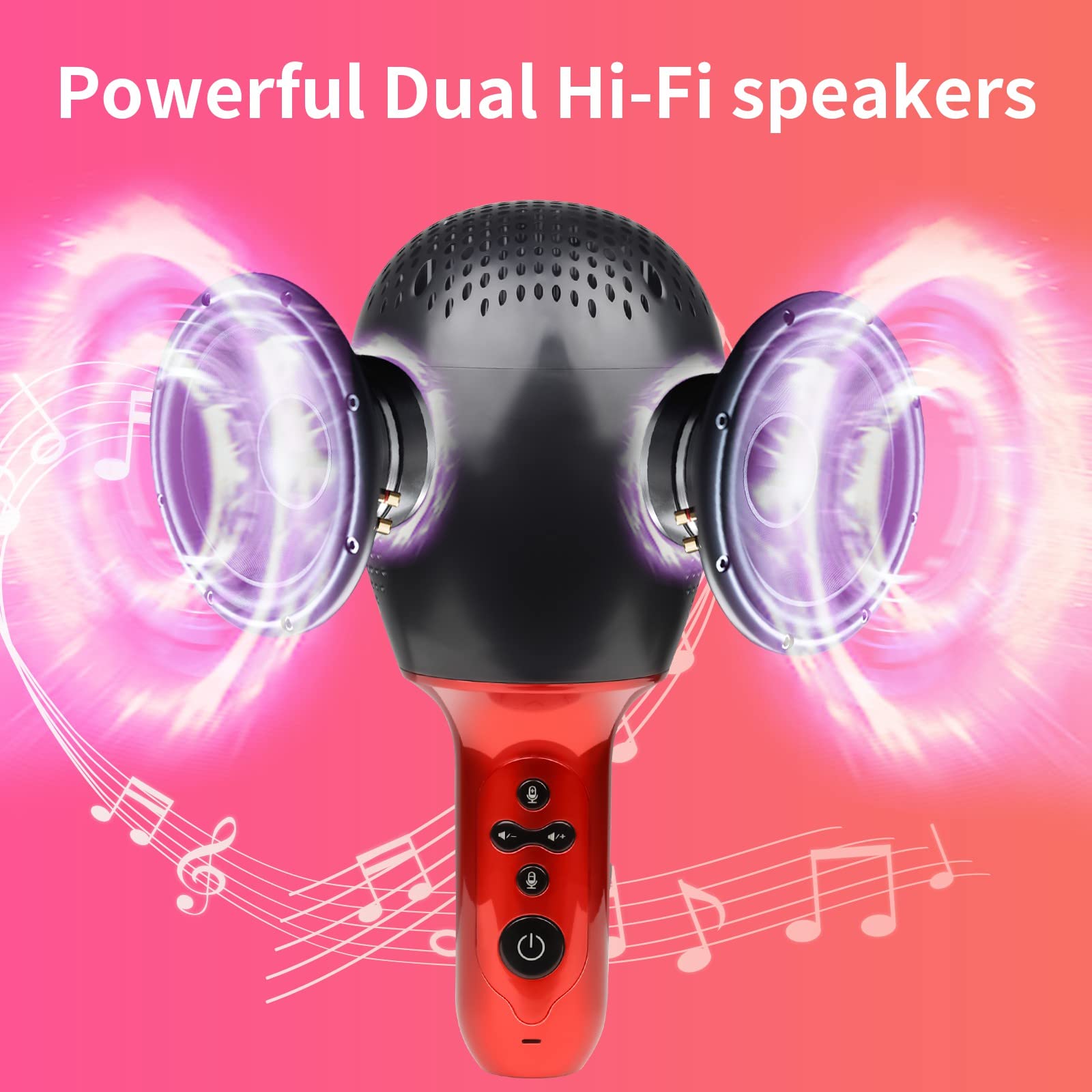 Nortix LAVESO Karaoke Microphone, Bluetooth Microphone, Microphone for Kids, Karaoke Microphone for Adults, Portable Karaoke Machine with Voice Changer, Best Gift for Kids and Adults
