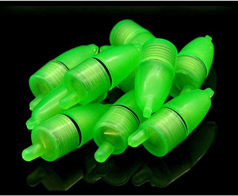 LIOOBO Fishing Rod Alarm Bells with Light Luminous Fishing Bite Alarm Waterproof Squid Bell 48 Sets