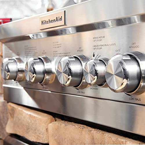 KitchenAid 740-0780 4-Burner Stainless Steel Built-In 61,000 BTU Propane Gas Island Grill w/ Rotisserie Burner