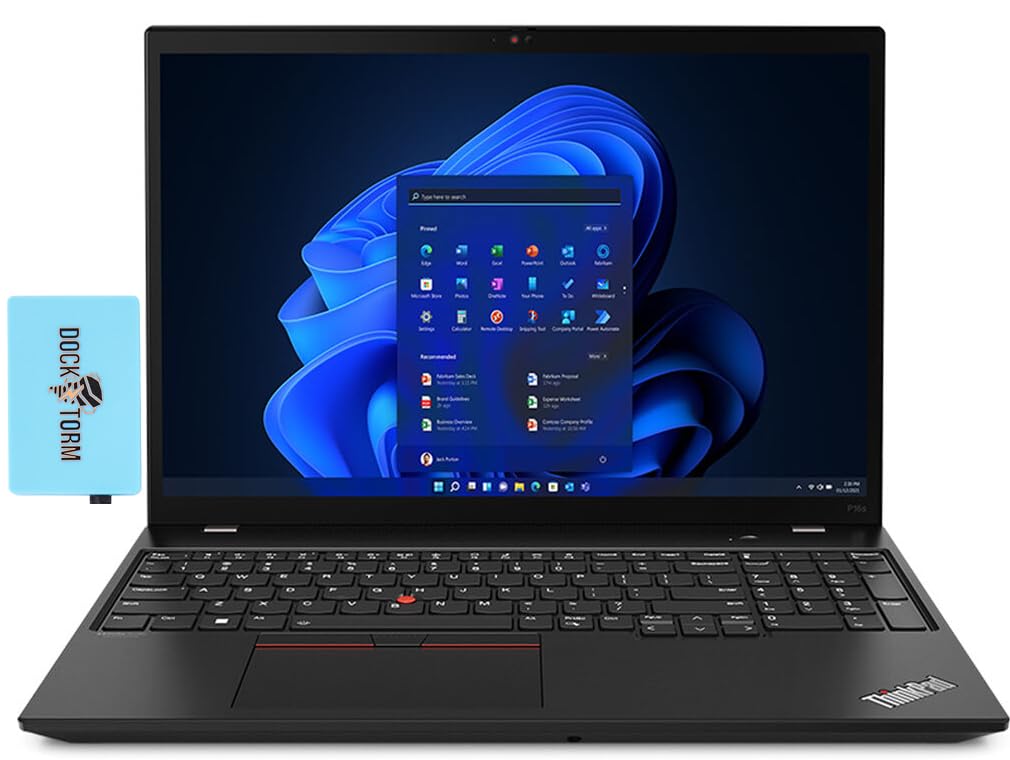 Lenovo ThinkPad P16s Gen 1 Business Workstation 16.0" WUXGA IPS Display (Intel i7-1260P, 32GB RAM, 2TB PCIe SSD, T550 4GB, Backlit KYB, FP, 2 Thunderbolt 4, WiFi 6E, Win 11Pro) w/Dockztorm Hub