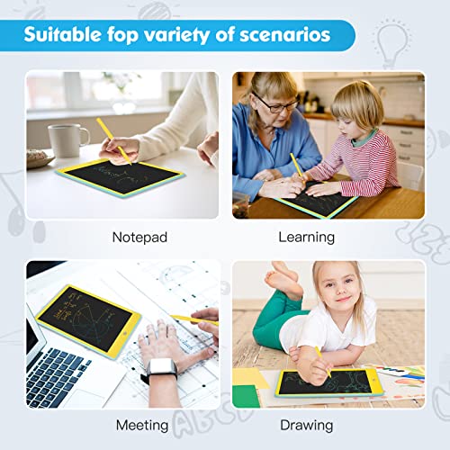 PYTTUR LCD Writing Tablet for Kids 10 Inch Colorful Toddler Doodle Board Drawing Tablet Reusable Electronic Drawing Pads Educational and Learning Toys for 3-8 Years Old Boy and Girls