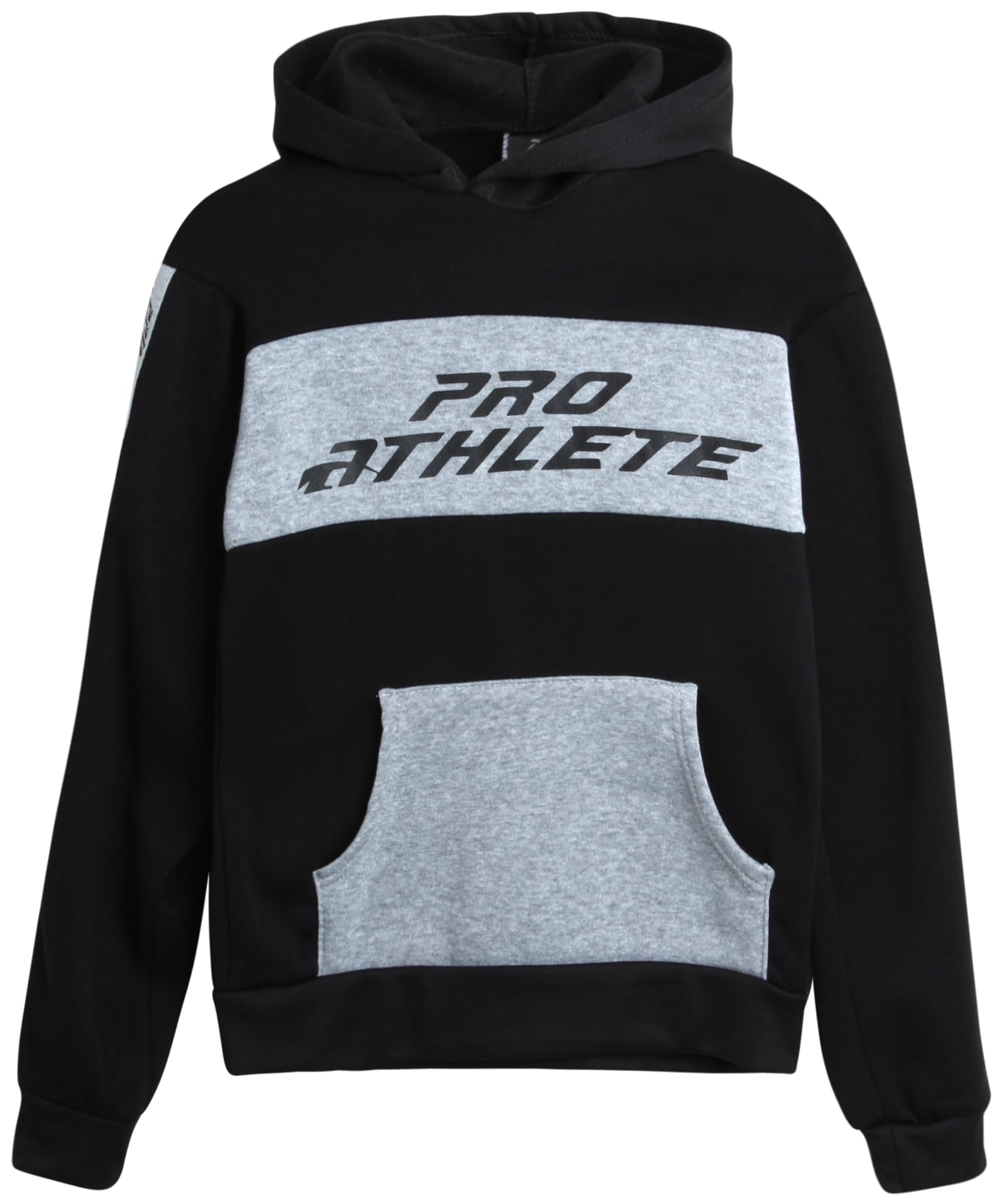 Pro Athlete Boys' Sweatsuit Set - 2 Piece Fleece Pullover Hoodie and Jogger Sweatpants (8-16), Size 8, Charcoal New