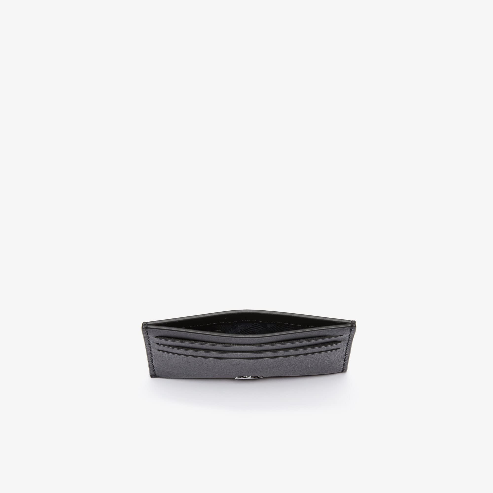 Lacoste NH1346FG Mens Leather Fitzgerald Credit Card Holder Wallet,Compact, Black, One Size