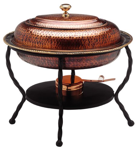 Old Dutch Oval Décor Chaffing Dish, 6 qt, antique copper