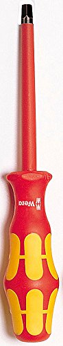 Wera 05004781001 Kraftform Plus VDE 168i Square Socket Insulated Screwdriver, #2 Head, 4" Blade Length