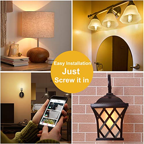MEIDAODUO Vintage LED Edison Bulbs ST58 60W Equivalent, 6W High Brightness Vintage LED Bulb Clear Glass E26 ST19 2700K Soft Warm White Light Bulb Antique for Bathroom, Pack of 9