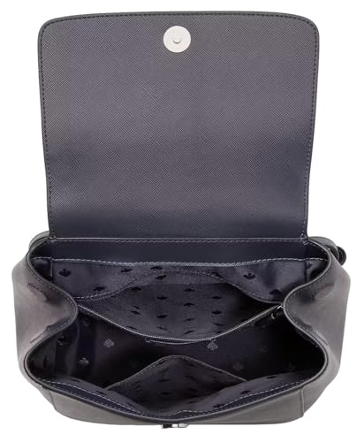 Kate Spade New York Women's Madison Saffiano Leather Flap Backpack, Parisian Navy
