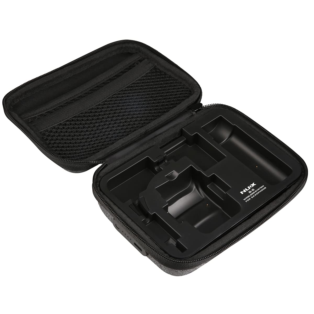 NUX B-6 Saxophone Wireless System with Charging Case,Operation Range of 20 Meters,High-Resolution 24- bit/44.1kHz Audio,2.4GHz Wireless Saxophone Microphone