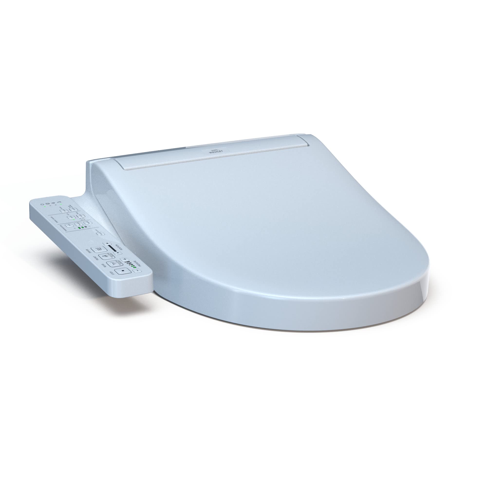TOTO SW3023#01 Round Bidet Toilet Seat Bundle with Drake 1.28 GPF Toilet CST775CEFG#01 Cotton White