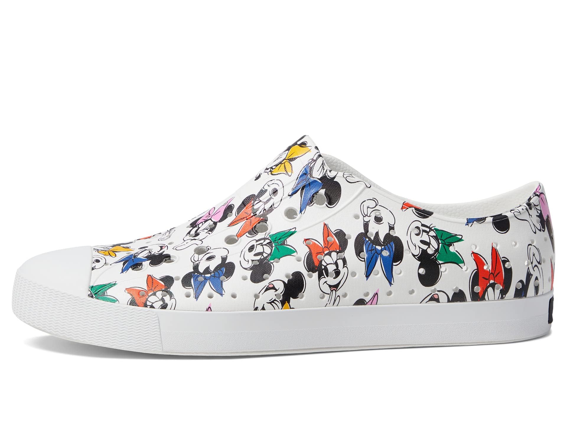 Native Shoes Jefferson Print Shell White/Shell White/Minnie Bows All Over Print Men's 6, Women's 8 Medium