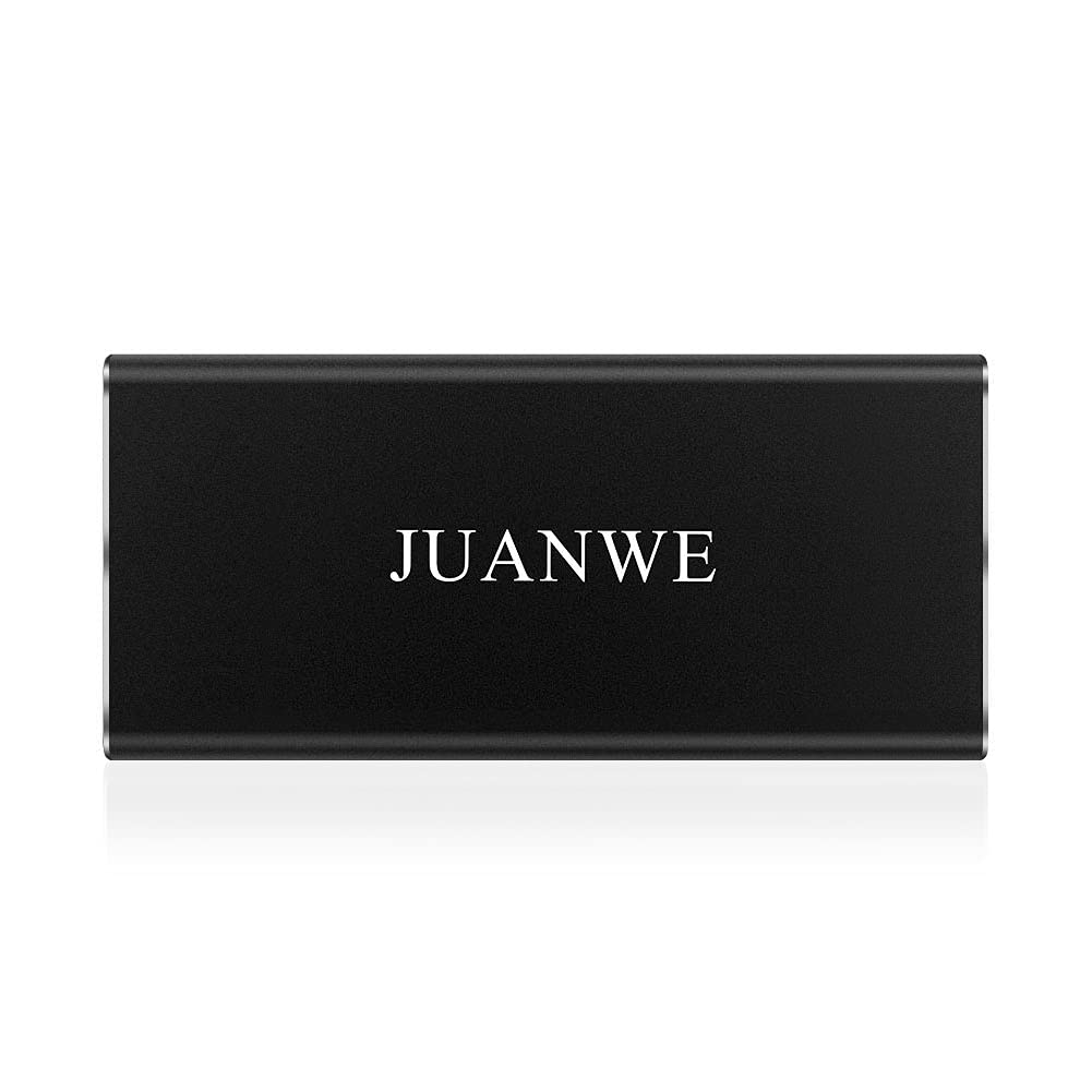 JUANWE 500GB Solid State External Hard Drive USB 3.0 Type-C Portable SSD High-Speed Read Up to 540MB/s, External Hard Drive for PC/Laptop/Mac, Black
