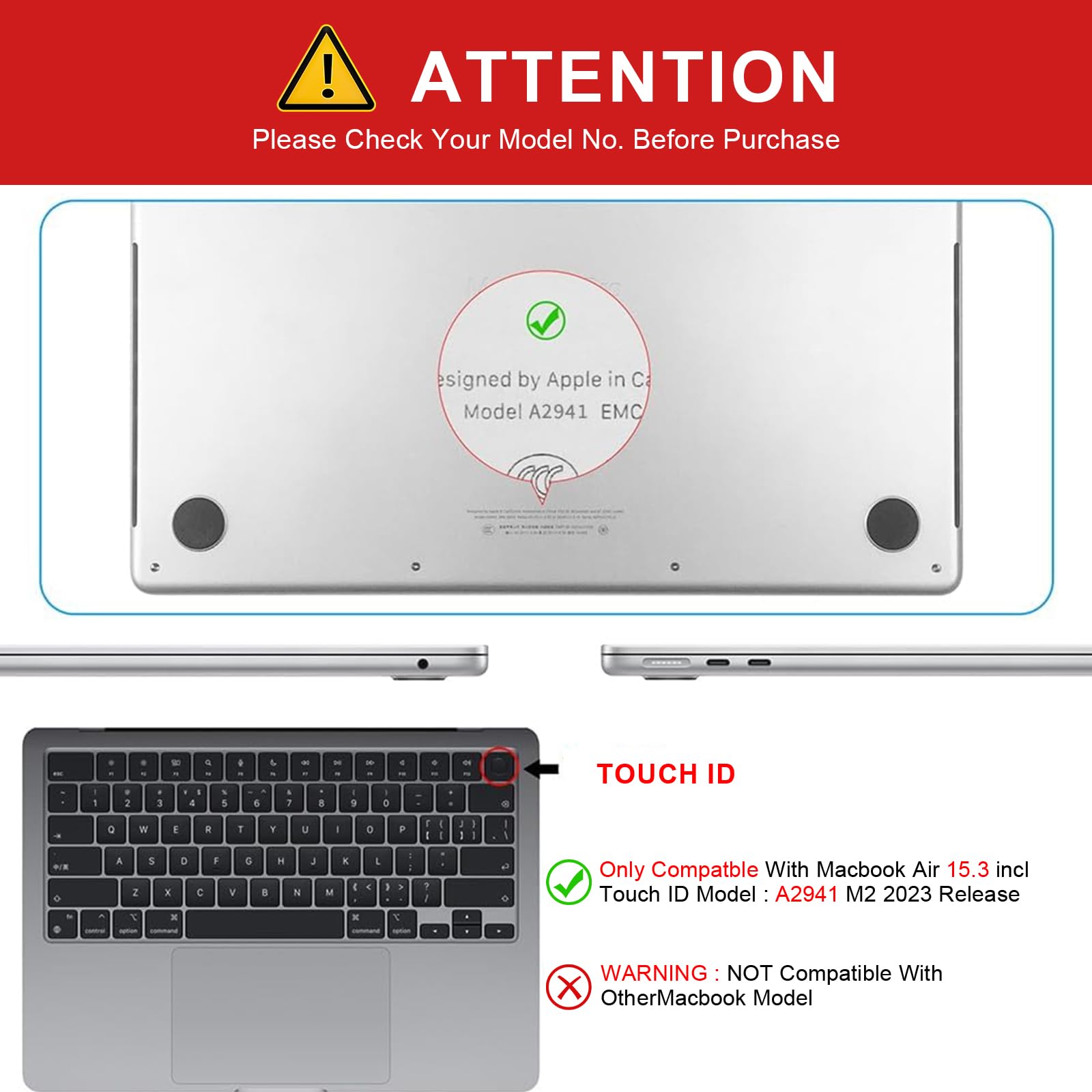 iCasso for MacBook Air 15 inch case 2024 2023 M3 M2 Chip Model A3114 A2941, Protective Plastic Hard Shell Case + Keyboard Cover + Screen Protector for MacBook Air 15.3", Art Modern Brown