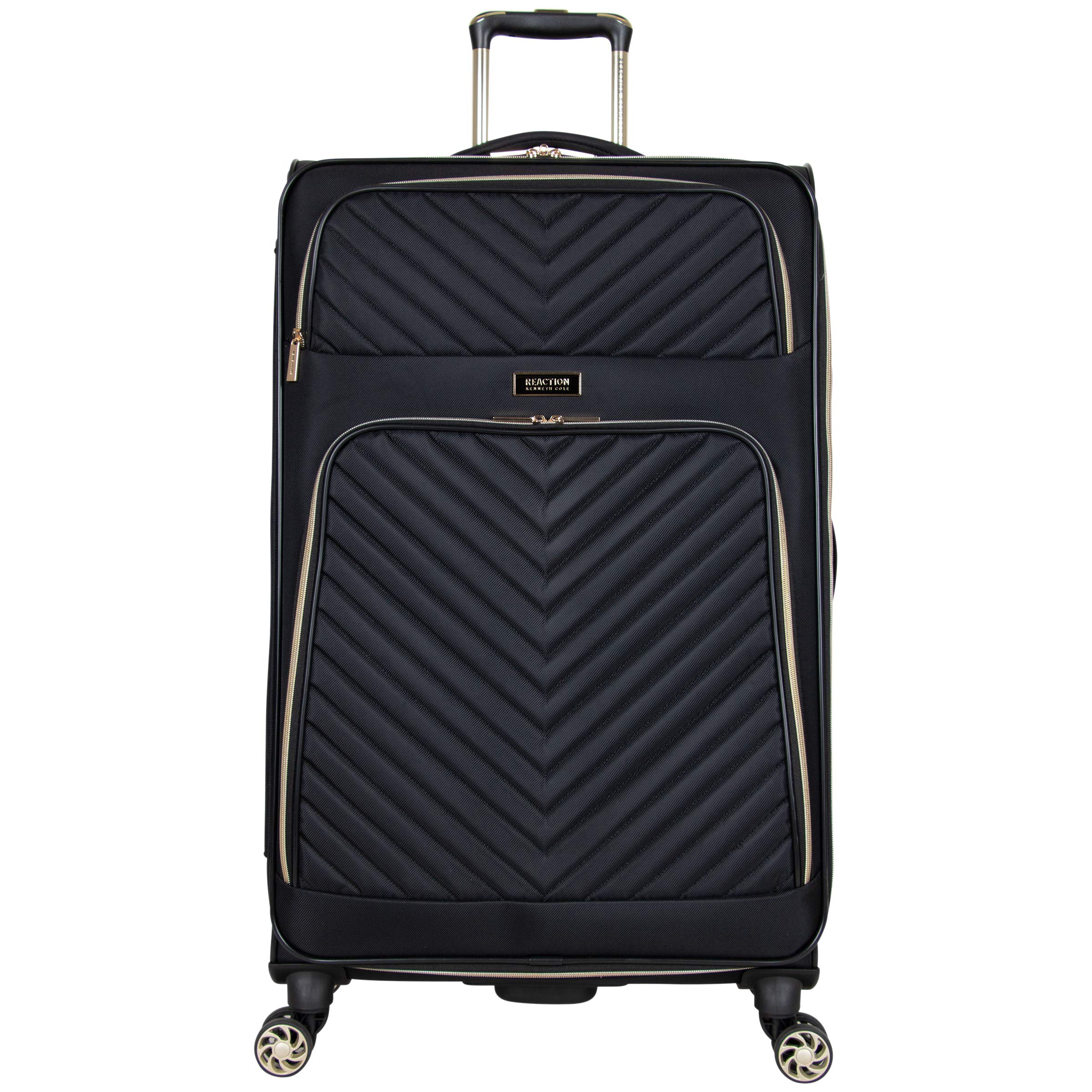 Kenneth Cole REACTION Chelsea Chevron Quilted Luggage, Black, 28-Inch Checked