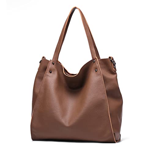 NC Leather Women's Bag Shoulder Bag Women's Large Bag First Layer Cowhide Large Capacity Hand Tote Bag