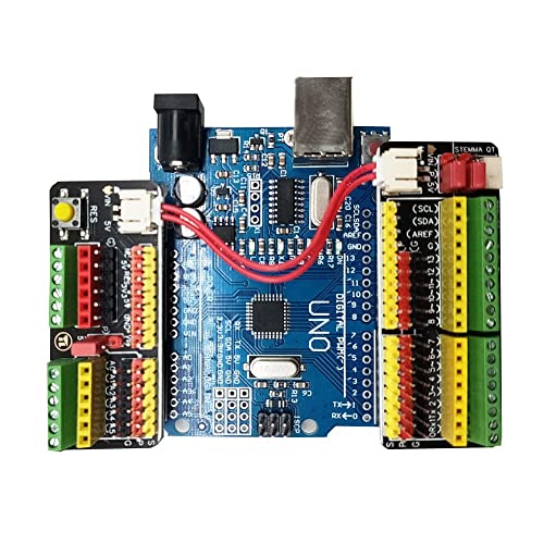 Treedix Proto Screw Shield V2 Expansion Board Breakout Board IO Sensor Module Terminal Block Compatible with Arduino UNO R3 with Cable