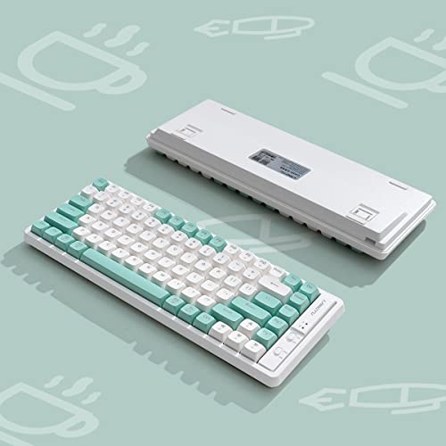 SUEHIODHY GK85 75% Hot Swap Mechanical Gaming Keyboard with MDA PBT Keycaps RGB Backlight Programmable Software for Mac/Win(Red Switch)