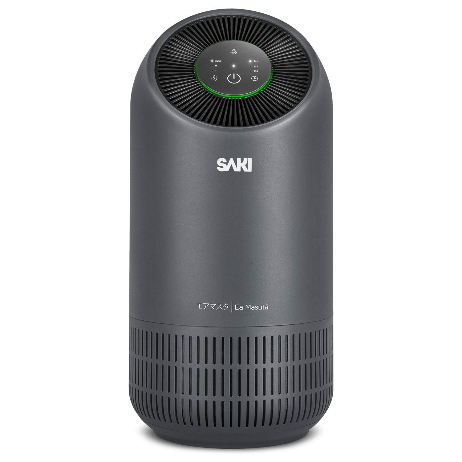 SAKI True HEPA H13 Filter Air Purifier for Bedroom, Home or Office to Purify Air in Rooms up to 129 Square Feet, With Smart Air Quality Monitor