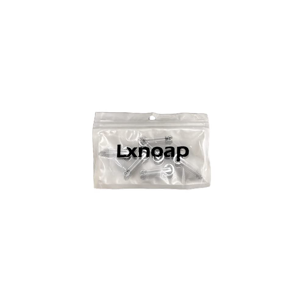 Lxnoap 20G Clear Bioflex Flat Top Nose Ring Stud Retainer Body Piercing Jewelry Allergy Free, Metal Free (Bone, 5 pcs)