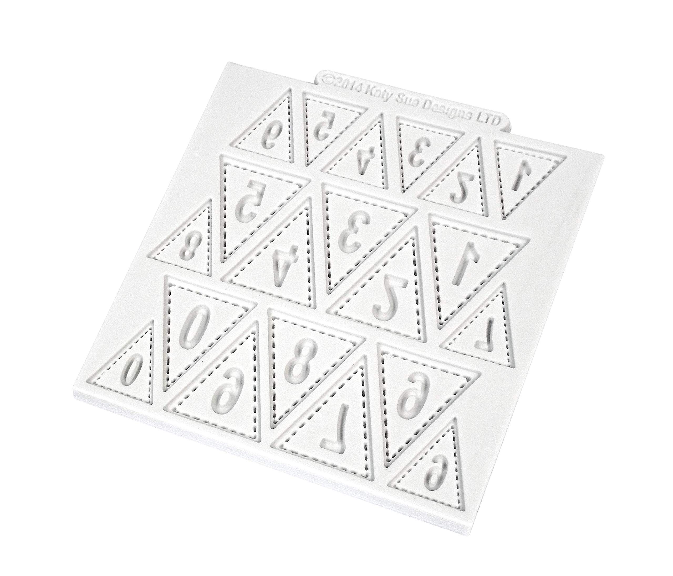 Katy Sue Designs Bunting Numbers Cake-Decorating Silicone Mold