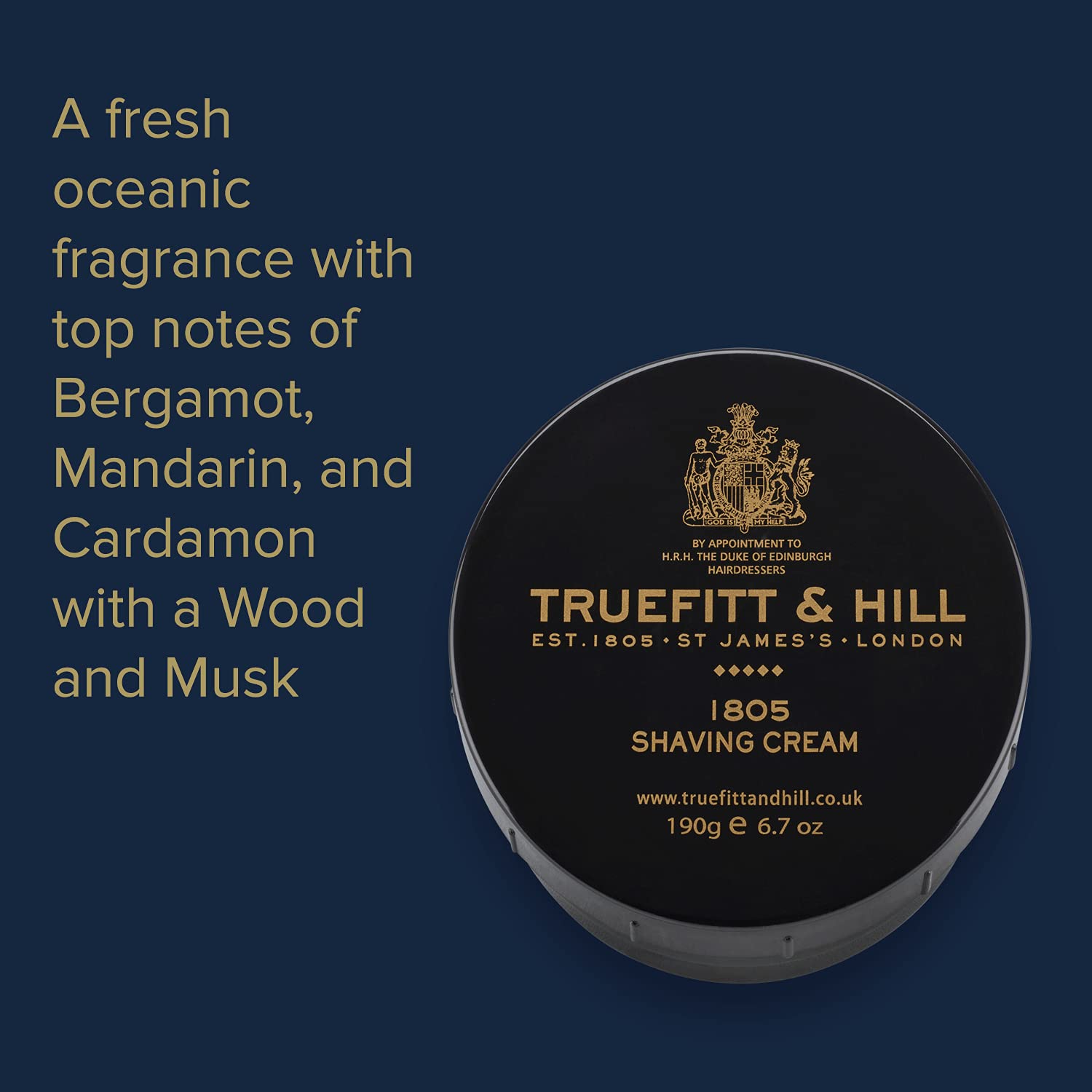 Truefitt & Hill 1805 Shaving Set: 1.98 Fl. Oz. Pre-Shave Oil + 3.38 Fl. Oz. 1805 Aftershave Balm + 1805 Shaving Cream Bowl