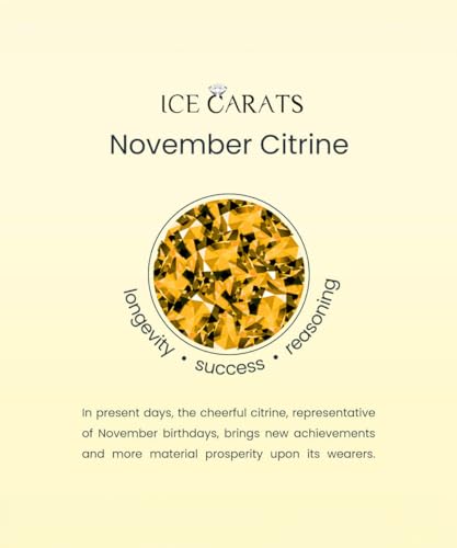 IceCarats 10K Yellow Gold Orange Citrine Ring Gemstone Band November Birthstone Jewelry Size 7.00