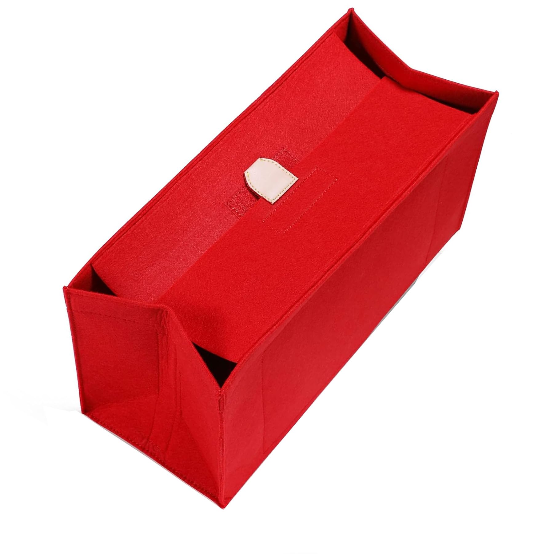 OAikor Bag Organizer Insert for Onthego GM 40 Handbag & Small D Book Tote, Felt Tote Bag Insert Organizer with Zipper and Cover, 9 Compartment, Bag in Bag(XL, Red)