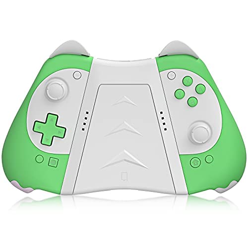 KINGEAR Controller for Nintendo Switch, Cat Switch Controller for Women Men Gifts, Wireless Joypad for Nintendo Switch, Kawaii Accessories Left and Right Controller with Six Gyro Axis/Dual Vibration