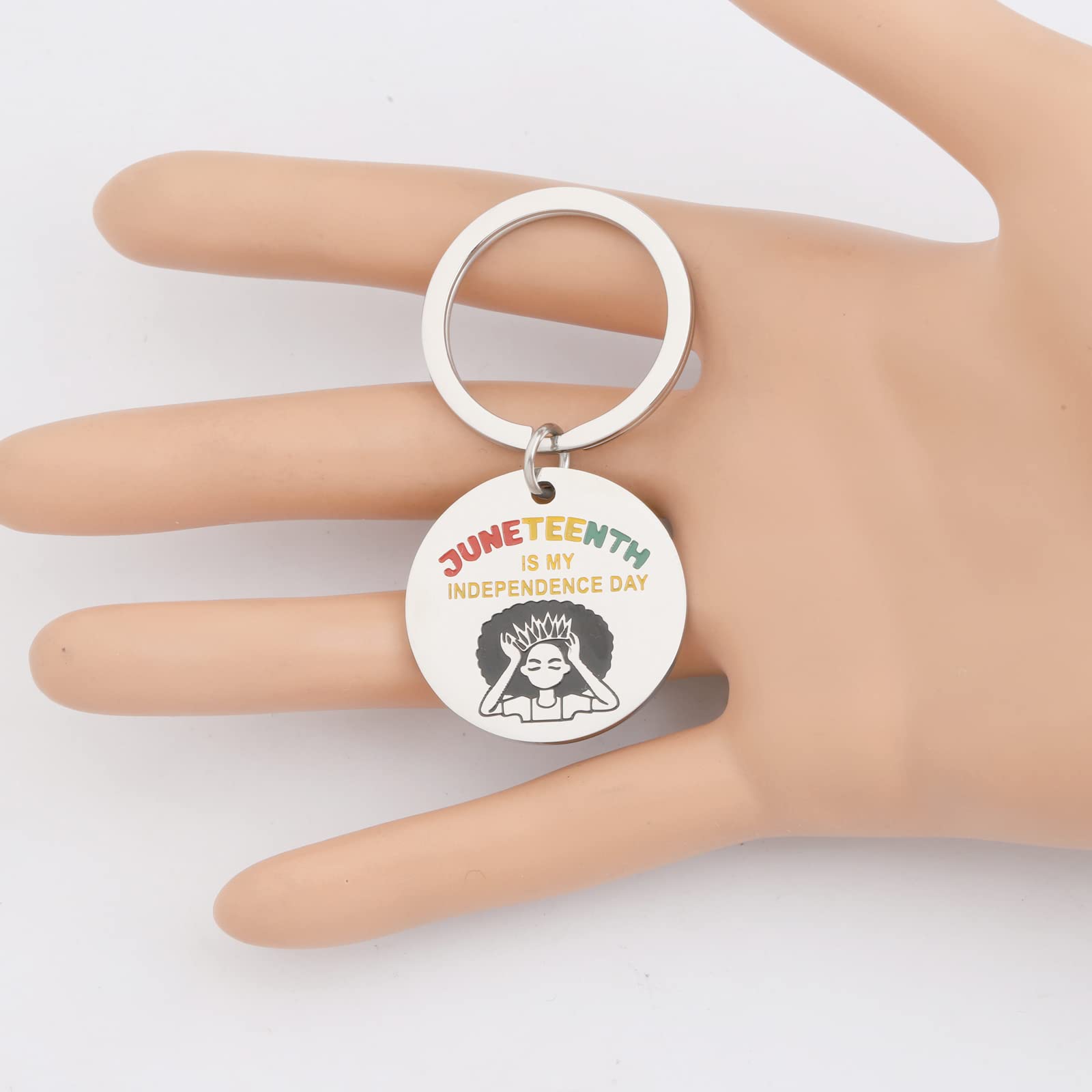 PENQI Black History month gift black history pride jewelry Juneteenth keychain Juneteenth Is My Independence Day keychain (Independence Day keychain)