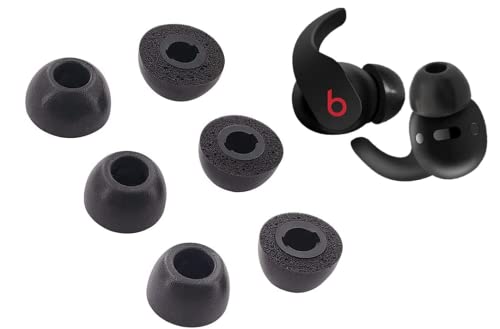 Zotech 3 Pairs Replacement Fit in Case Memory Foam Ear Tips for Beats Fit Pro Beats Studio Buds (S/M/L, Black)